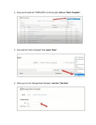 Step-by-Step Guide on how to create a note template | PDF | Technology ...