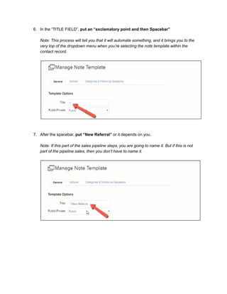Step-by-Step Guide on how to create a note template | PDF