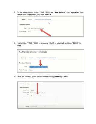Step-by-Step Guide on how to create a note template | PDF