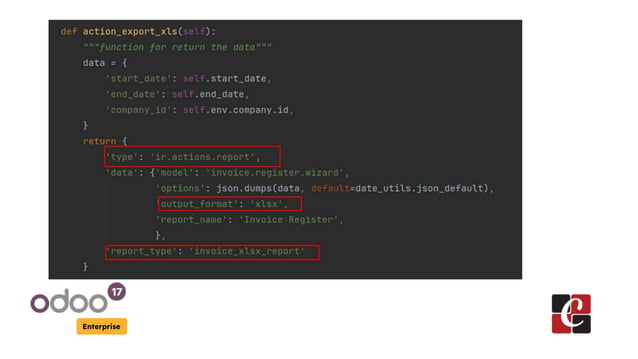 How to Create an XLS Report in Odoo 17 - Odoo 17 Slides | PPTX | Web Development | Internet
