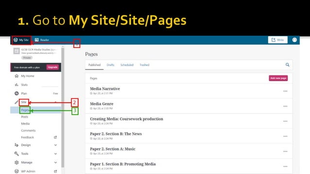 How to create a page in your blog | PPT