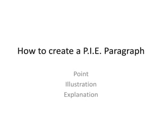 How to create a pie paragraph crain | PPT