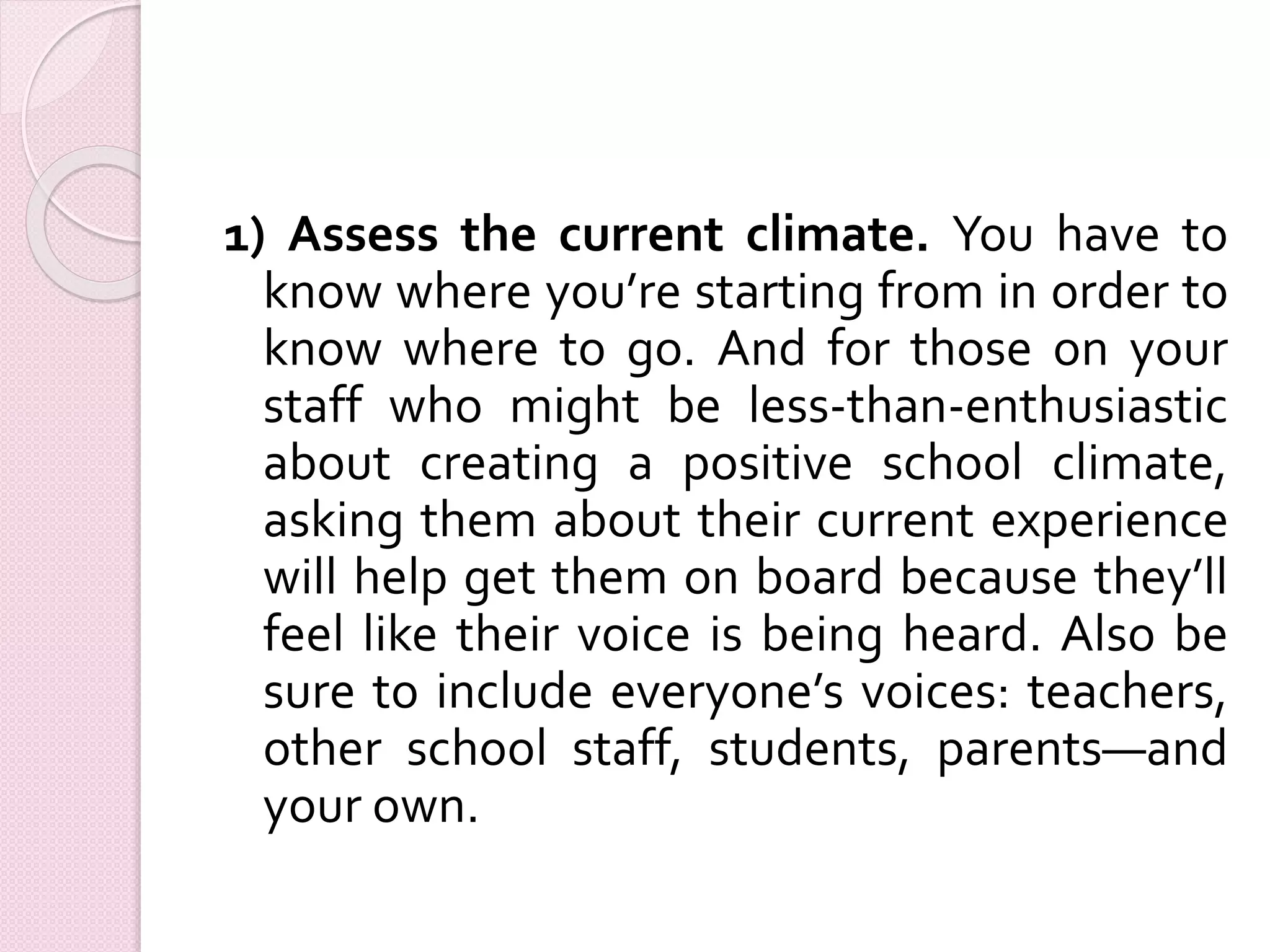 How to create a positive school environment | PPTX