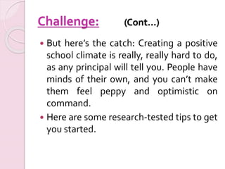 How to create a positive school environment | PPTX