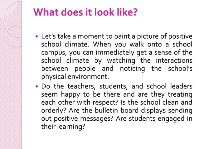 How to create a positive school environment | PPTX