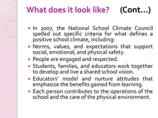 How to create a positive school environment | PPTX