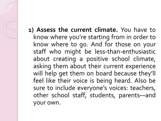 How to create a positive school environment | PPTX