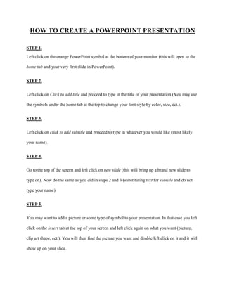 How to create a powerpoint presentation | PDF