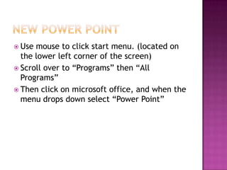 How to create a power point presentation | PPTX | Desktop Publishing ...