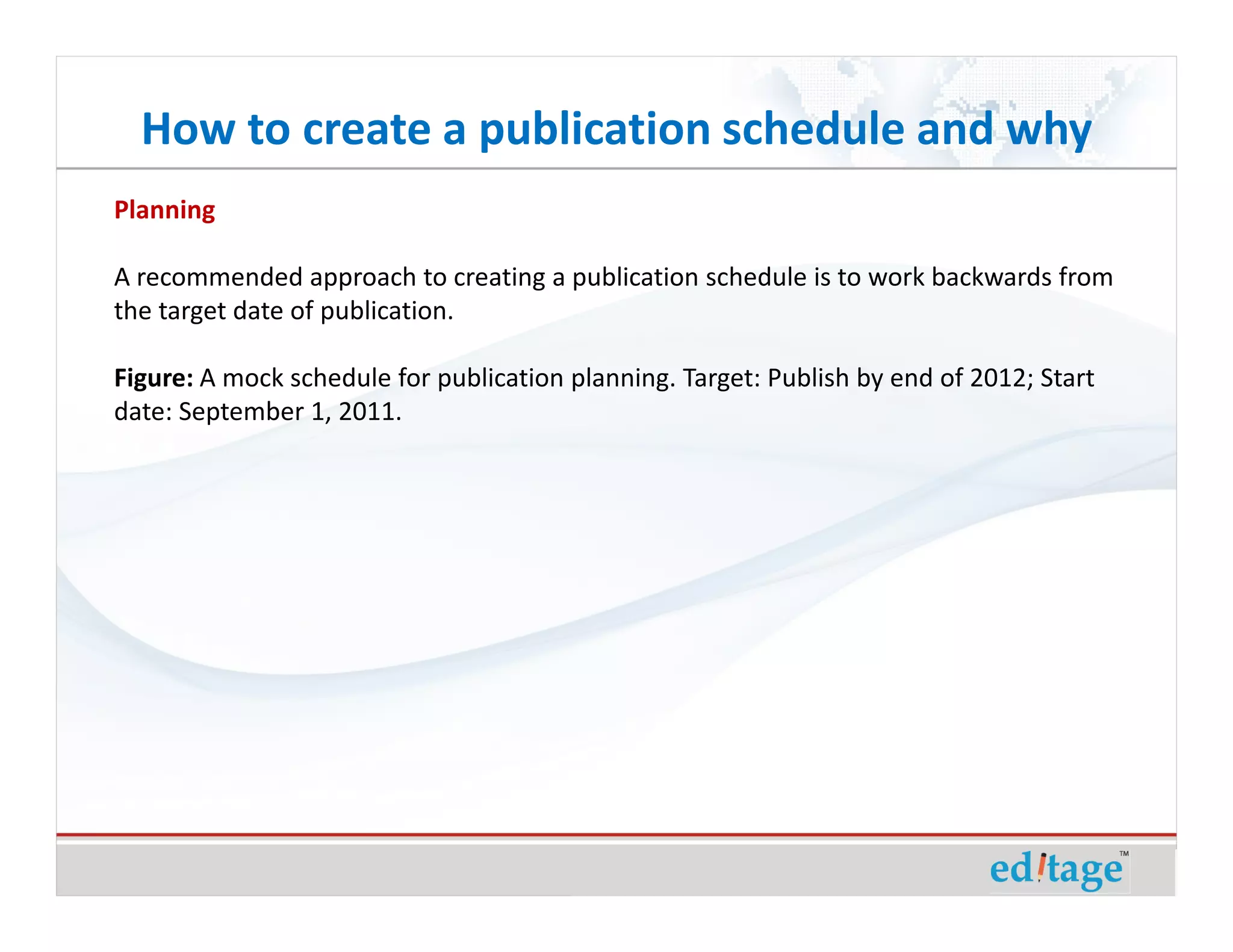 How to create a publication schedule and why | PDF
