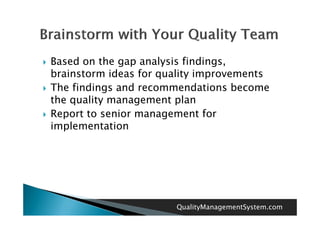 How to create a quality management plan | PDF