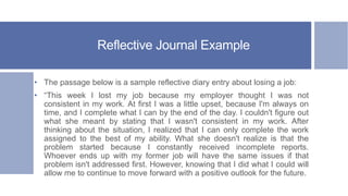 How to create a reflective journal | PPTX