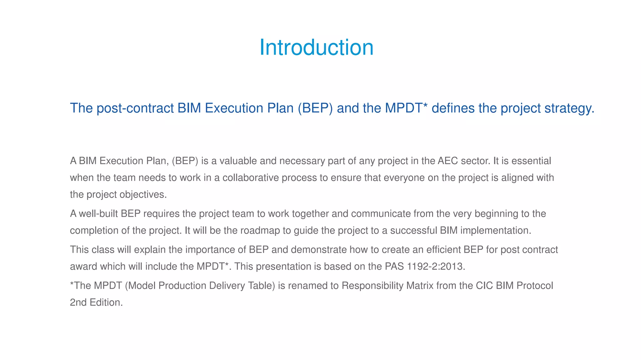 How to Create a Rock Star BIM Execution Plan (BEP) and MPDT ...