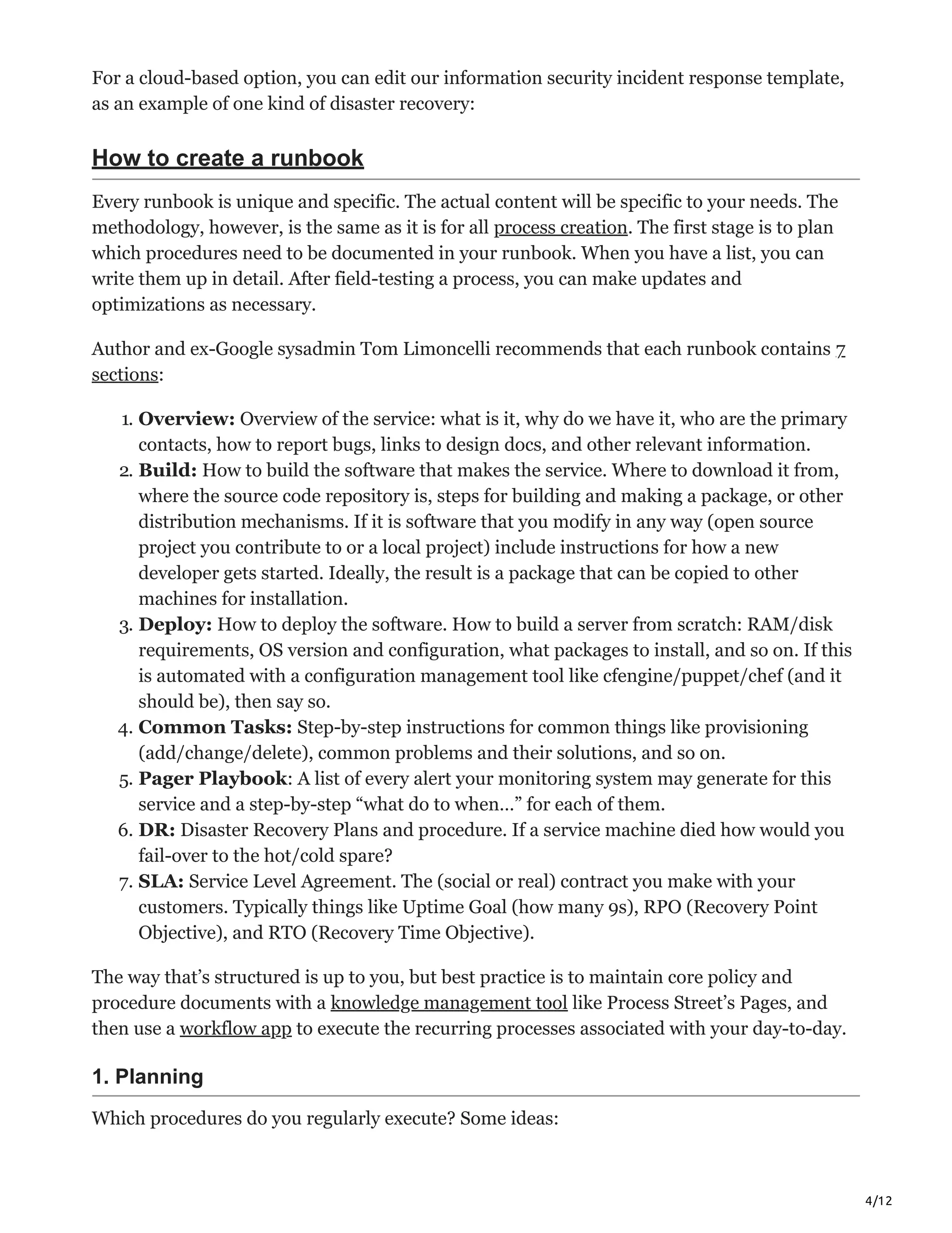 How to Create a Runbook: A Guide for Sysadmins & MSPs | PDF