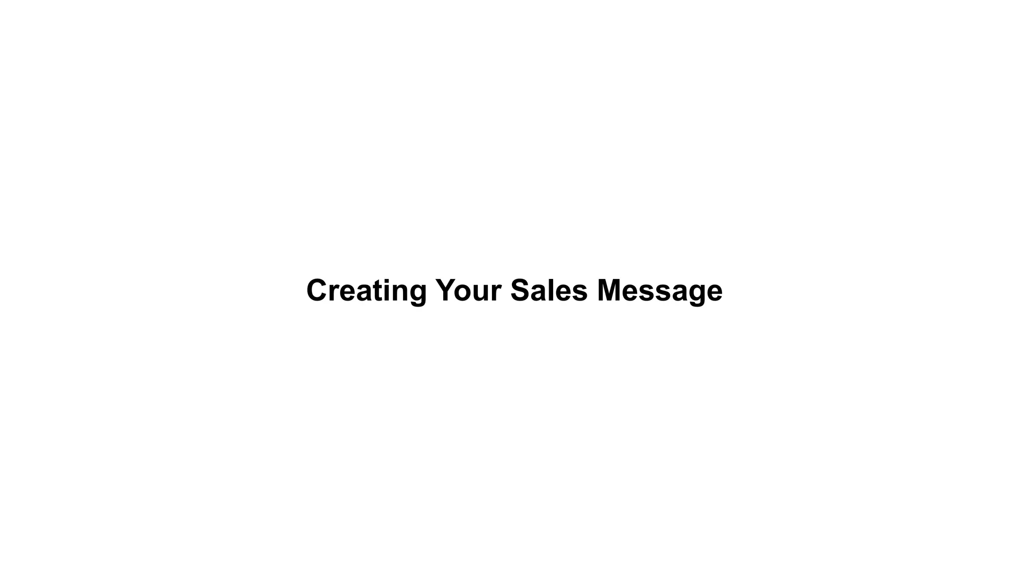 How to Create a Sales Message | PPTX