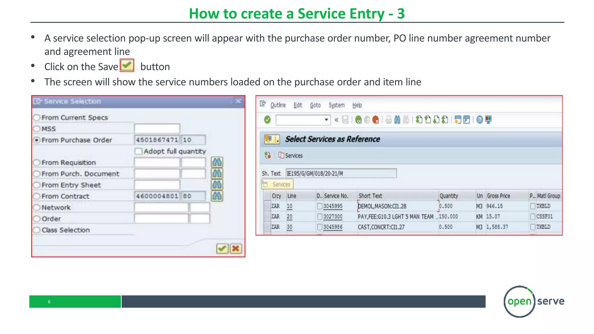 HOW TO CREATE A SERVICE ENTRY ML81N TRAINING SLIDE PACK.pptx