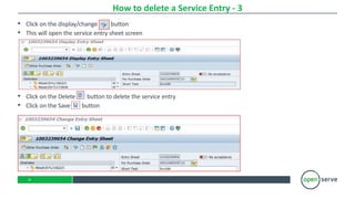 HOW TO CREATE A SERVICE ENTRY ML81N TRAINING SLIDE PACK.pptx