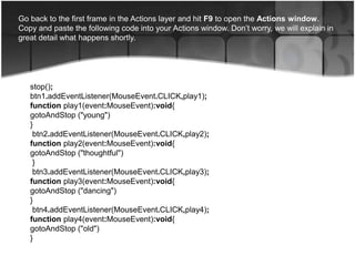 How to create a simple image gallery in flash cs5 | PPTX | Computer Animation | Computer ...
