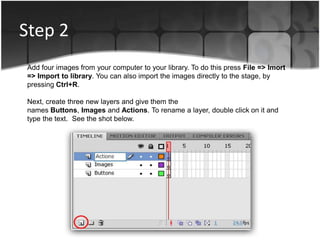How to create a simple image gallery in flash cs5 | PPTX | Computer Animation | Computer ...