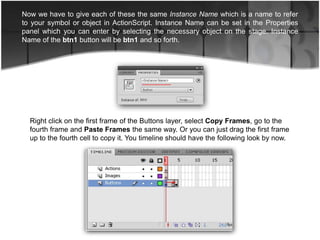 How to create a simple image gallery in flash cs5 | PPTX | Computer Animation | Computer ...