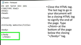 How to Create a Simple Webpage Using Notepad.pptx