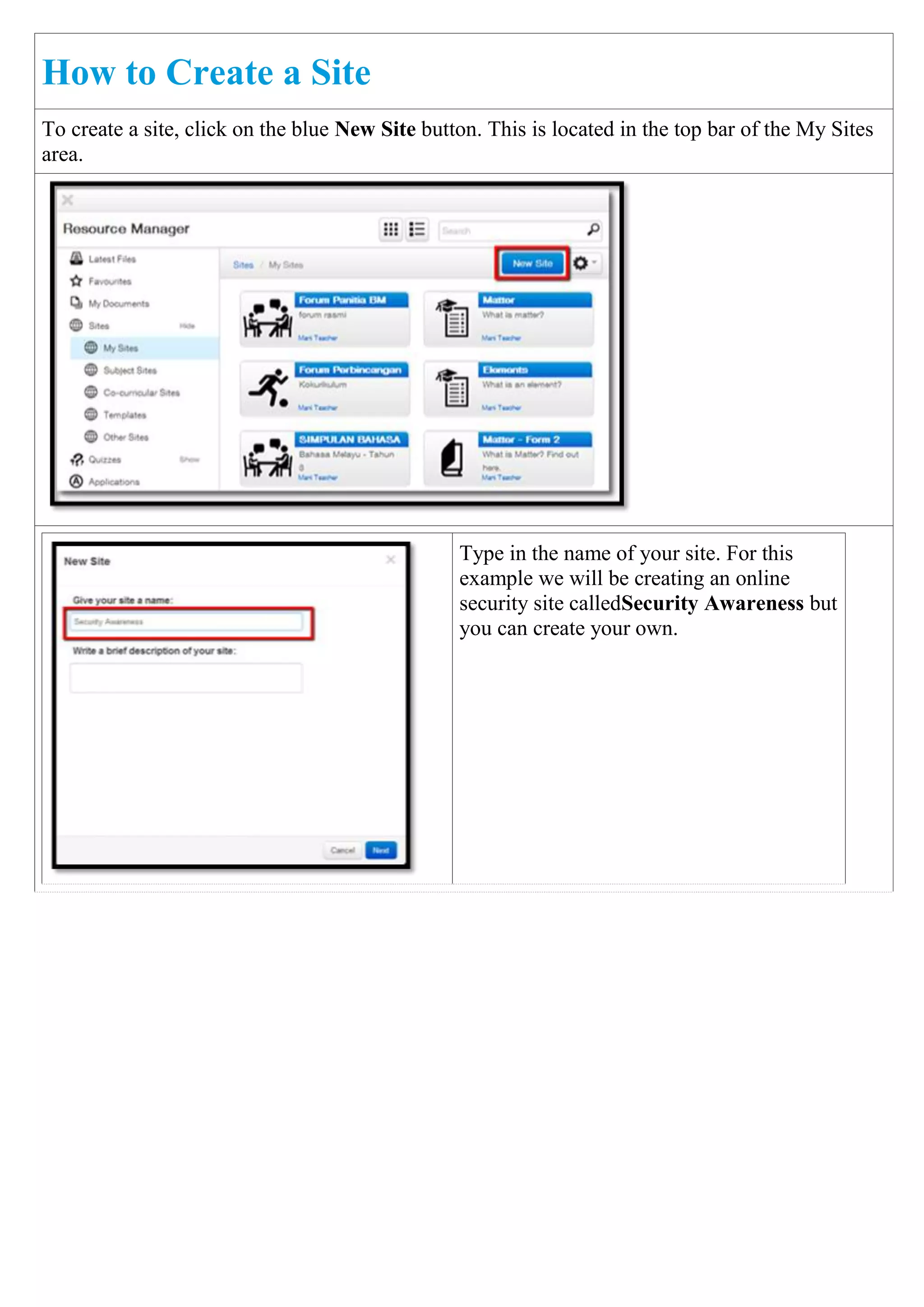 How to create_a_site | PDF
