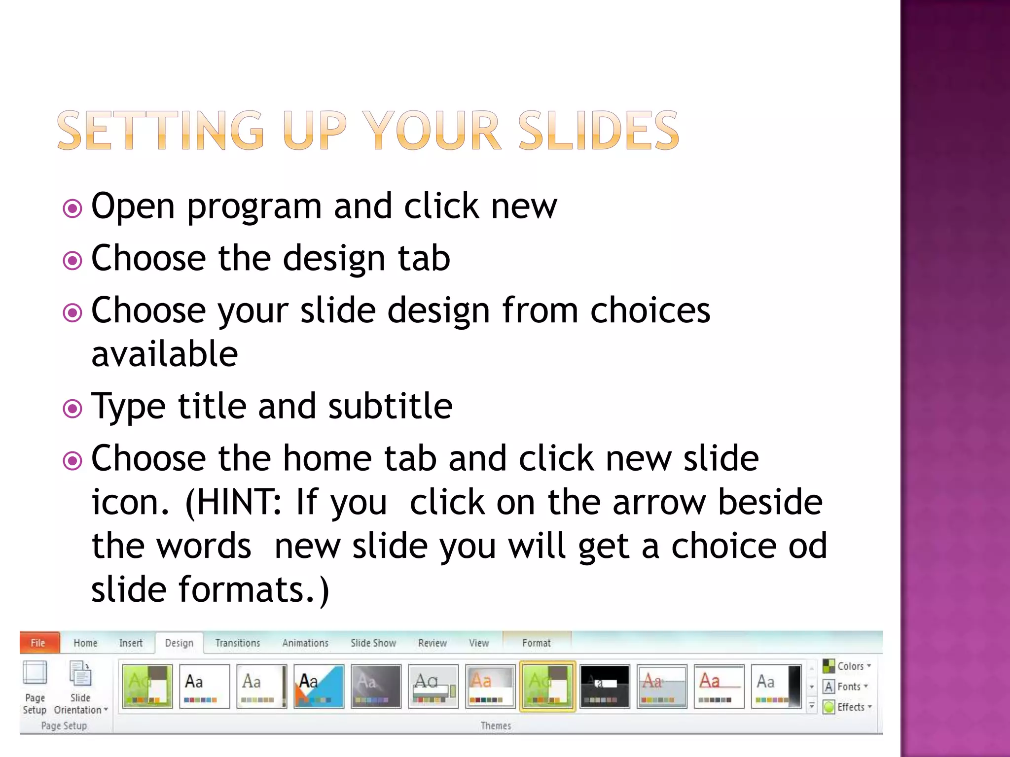 How to create a slideshow | PPTX