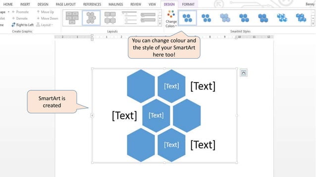 How to create a SmartArt in Word 2013 | PPT