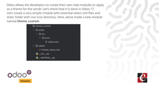 How to Create a Theme Module in Odoo 17 - Odoo 17 Slides | PPTX