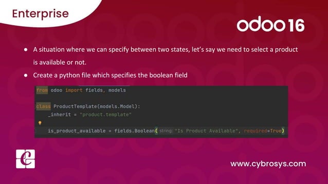 How to Create a Toggle Button in Odoo | PPT