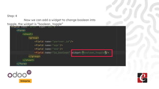 How to Create a Toggle Button in Odoo 17 | PPTX | Web Development | Internet