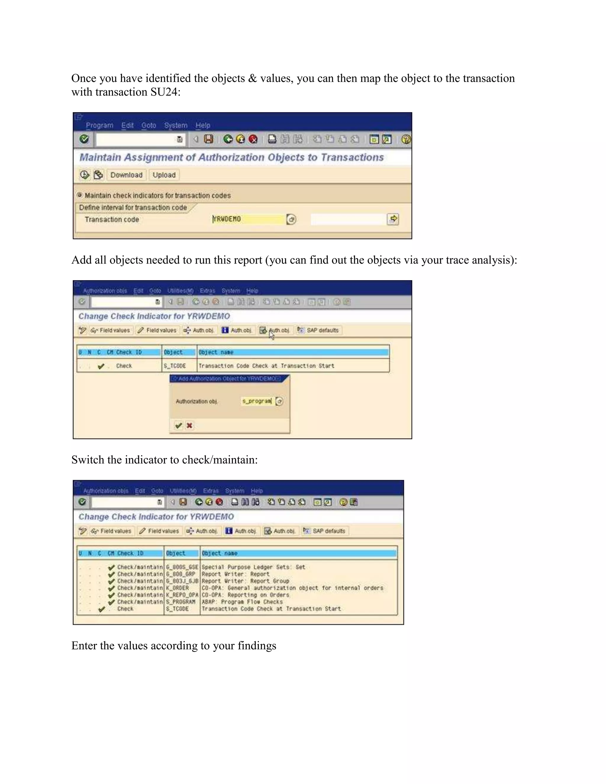 How to create a transaction code for report painter reports | DOCX