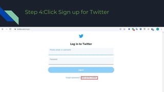 How to create a twitter account | PPTX