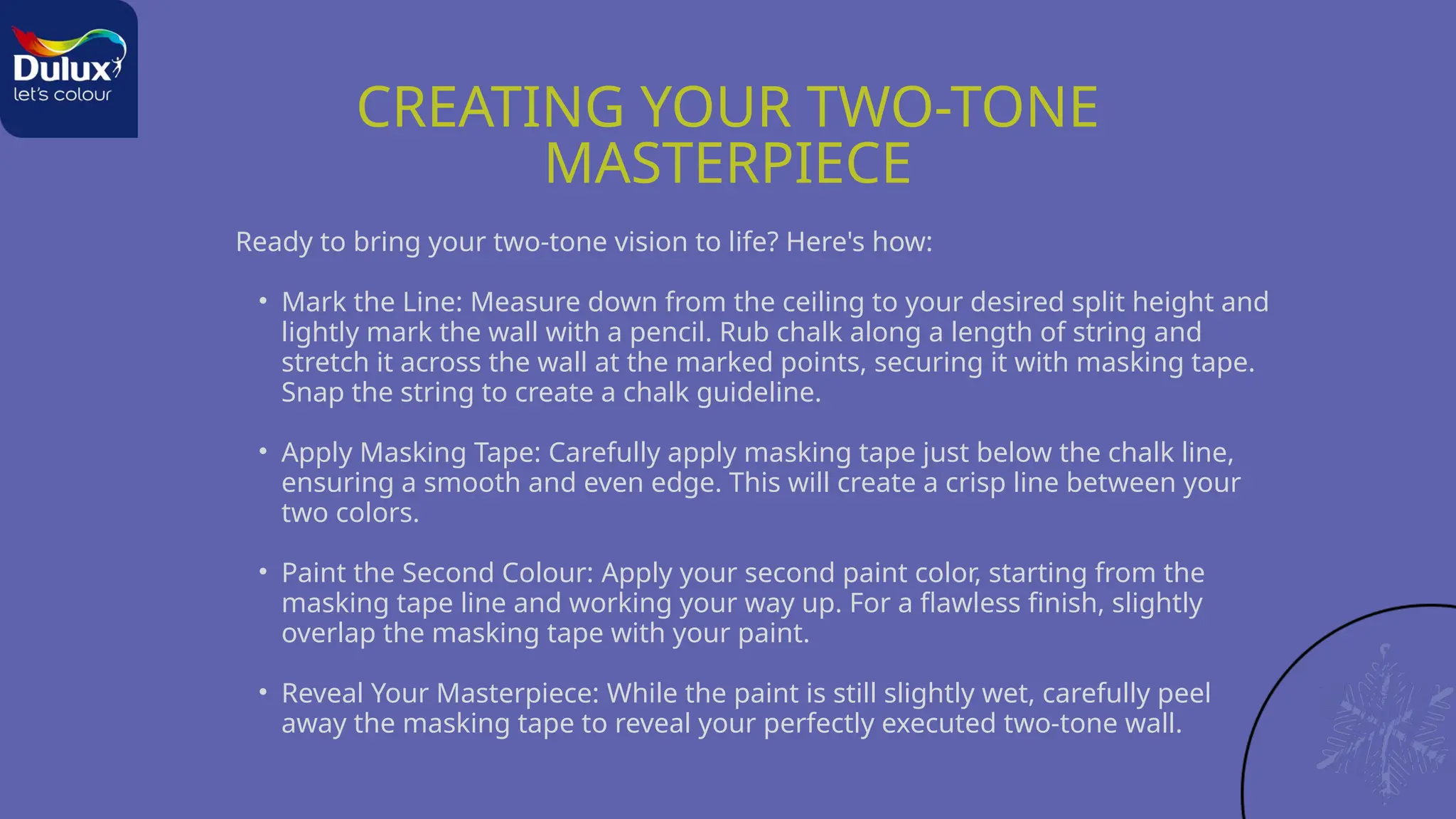 How to create a two-tone wall paint design | PPTX