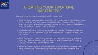 How to create a two-tone wall paint design | PPTX