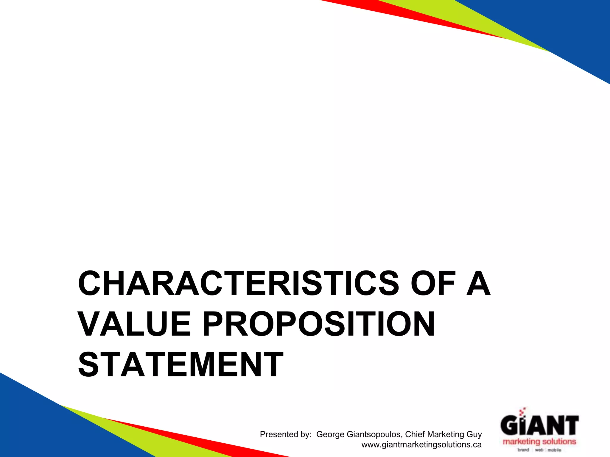 How to Create a Value Proposition and Brand Position statement | PPT