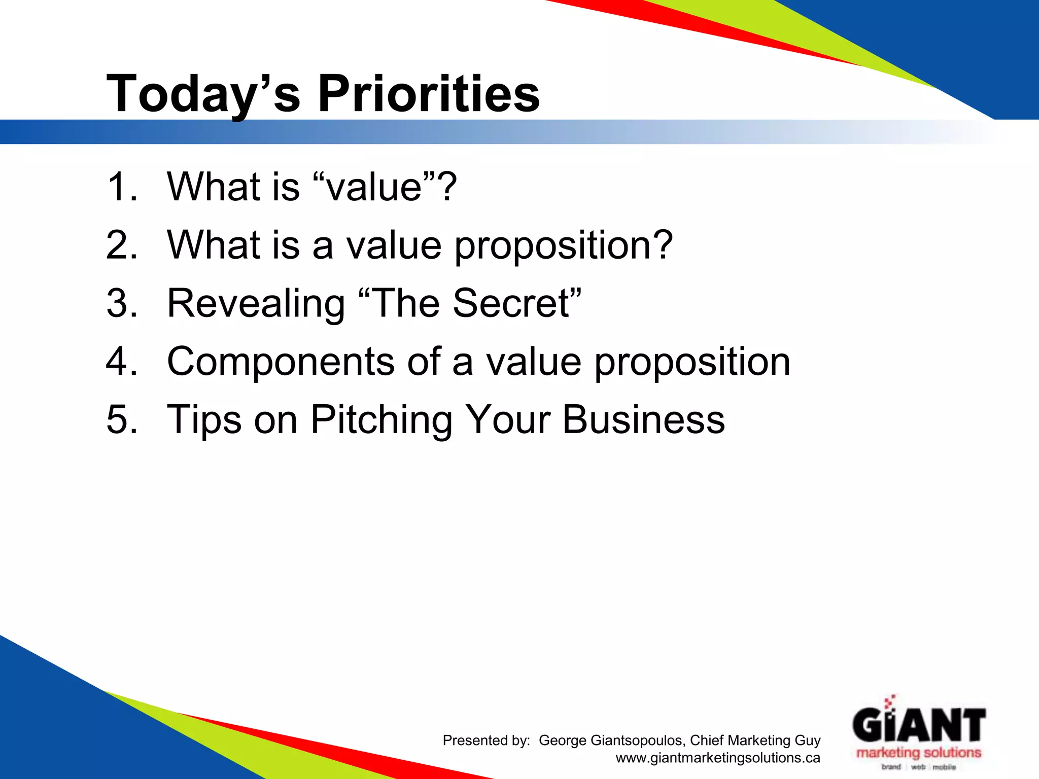 How to Create a Value Proposition and Brand Position statement | PPT