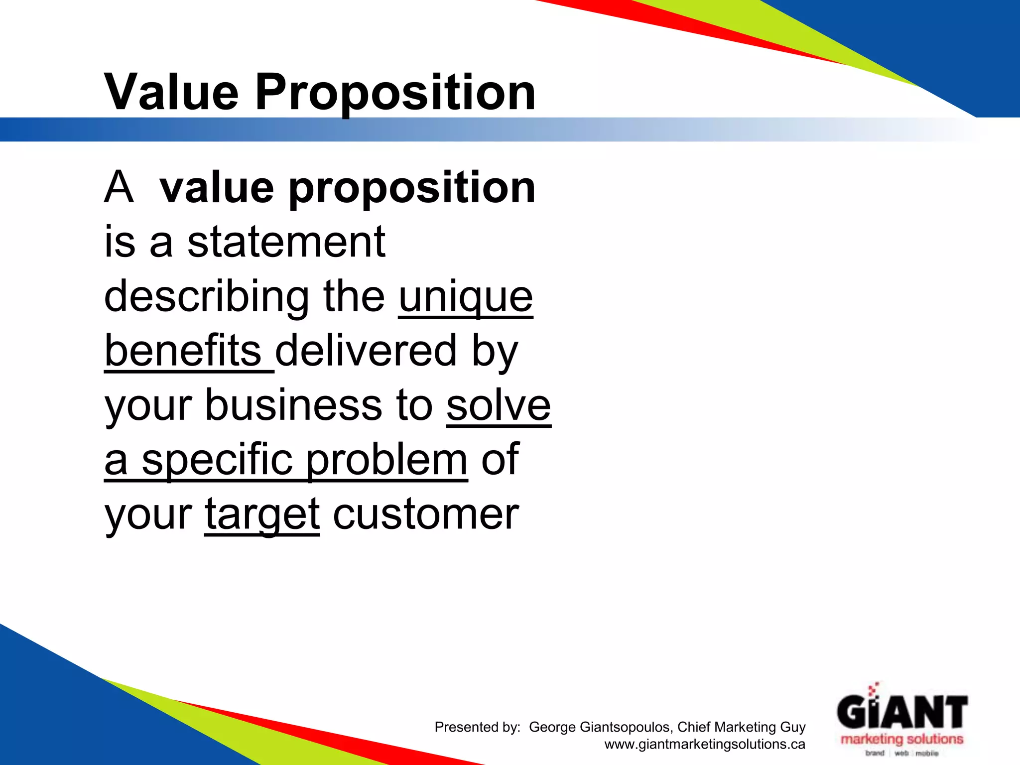 How to Create a Value Proposition and Brand Position statement | PPT