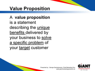 How to Create a Value Proposition and Brand Position statement | PPTX