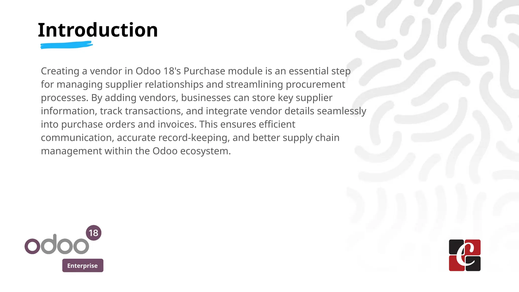 How to Create a Vendor in Odoo 18 Purchase | PPTX