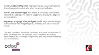 Creating Custom View Widgets with Popovers in Odoo 18 Enterprise | PPTX