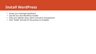 How to Create a Website Using Hostinger WordPress.pptx