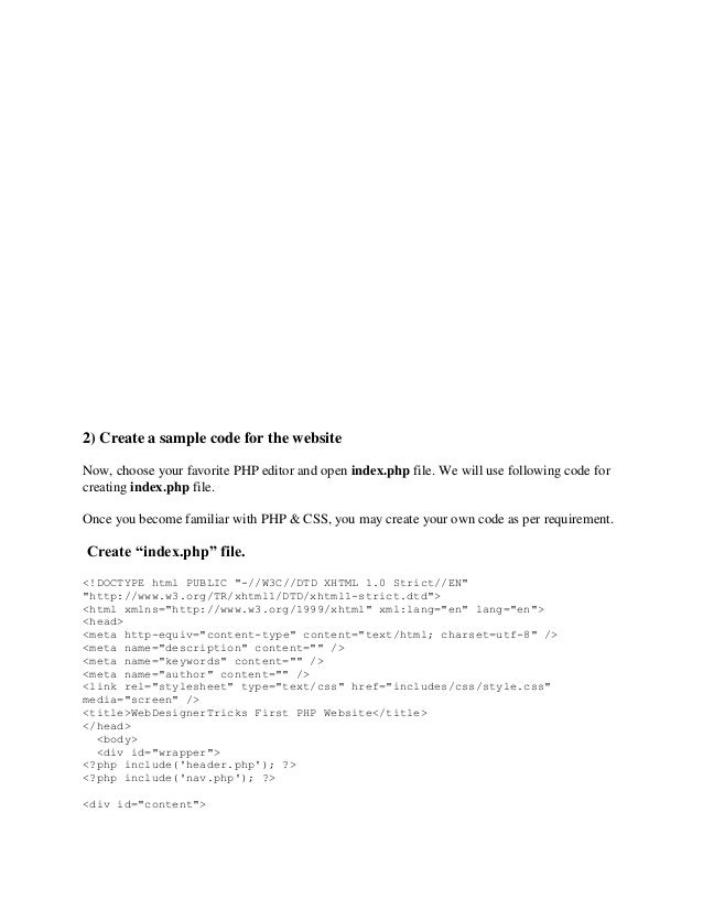 how-to-create-a-website-using-php