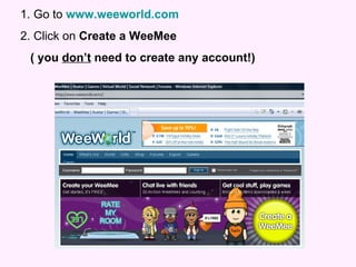 Weeworld Homepage