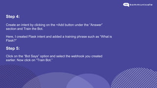 How to Create a WhatsApp Chatbot using Flask Python Framework | PPTX