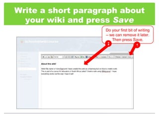 How to create a wiki using Wikispaces | PPT