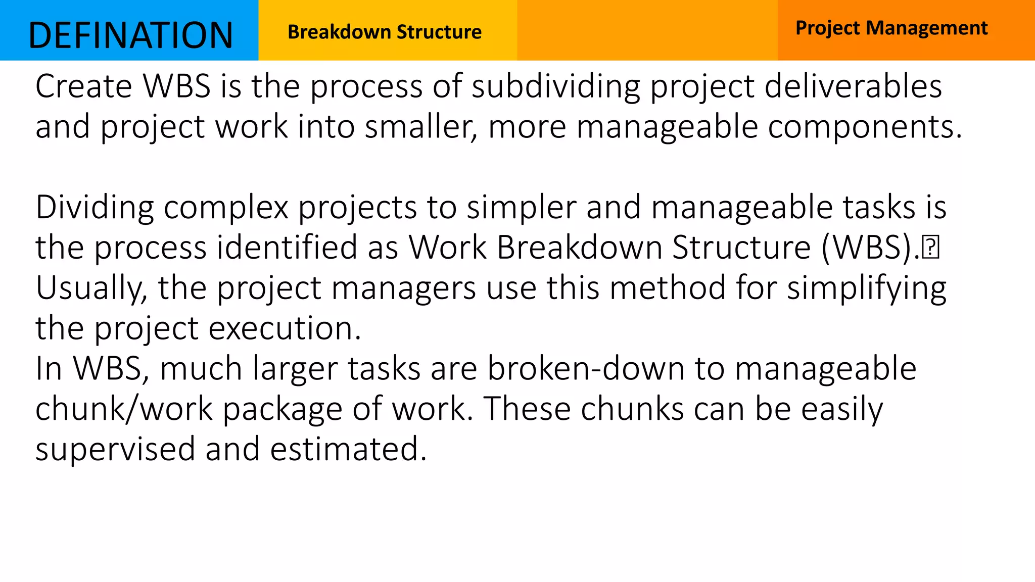 How to create a work breakdown structure (wbs) | PDF
