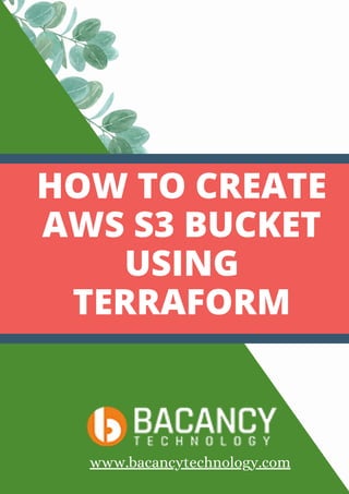 How to create aws s3 bucket using terraform | PDF