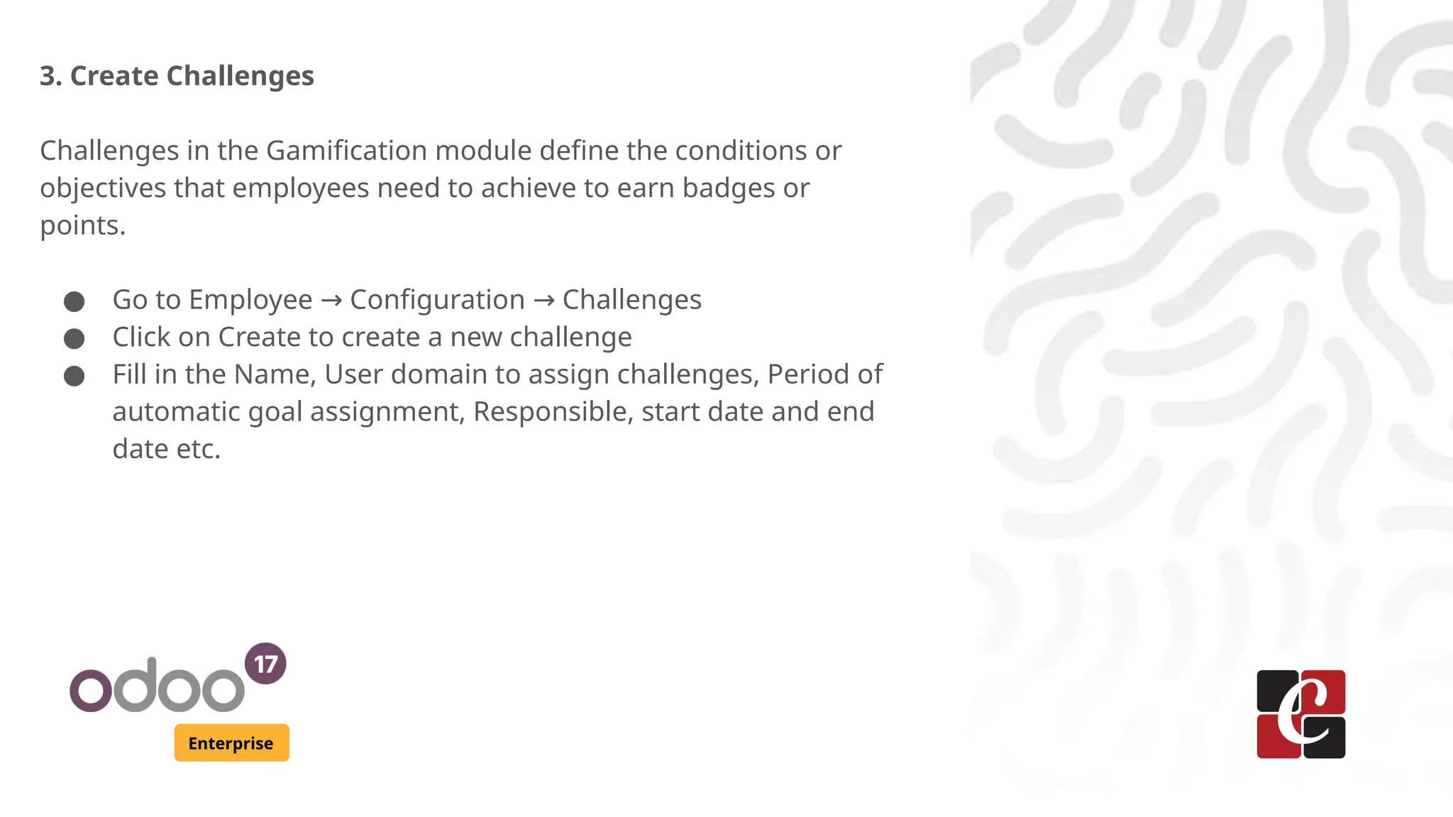 How to Create Badges & Challenges in Odoo 17 | PPTX