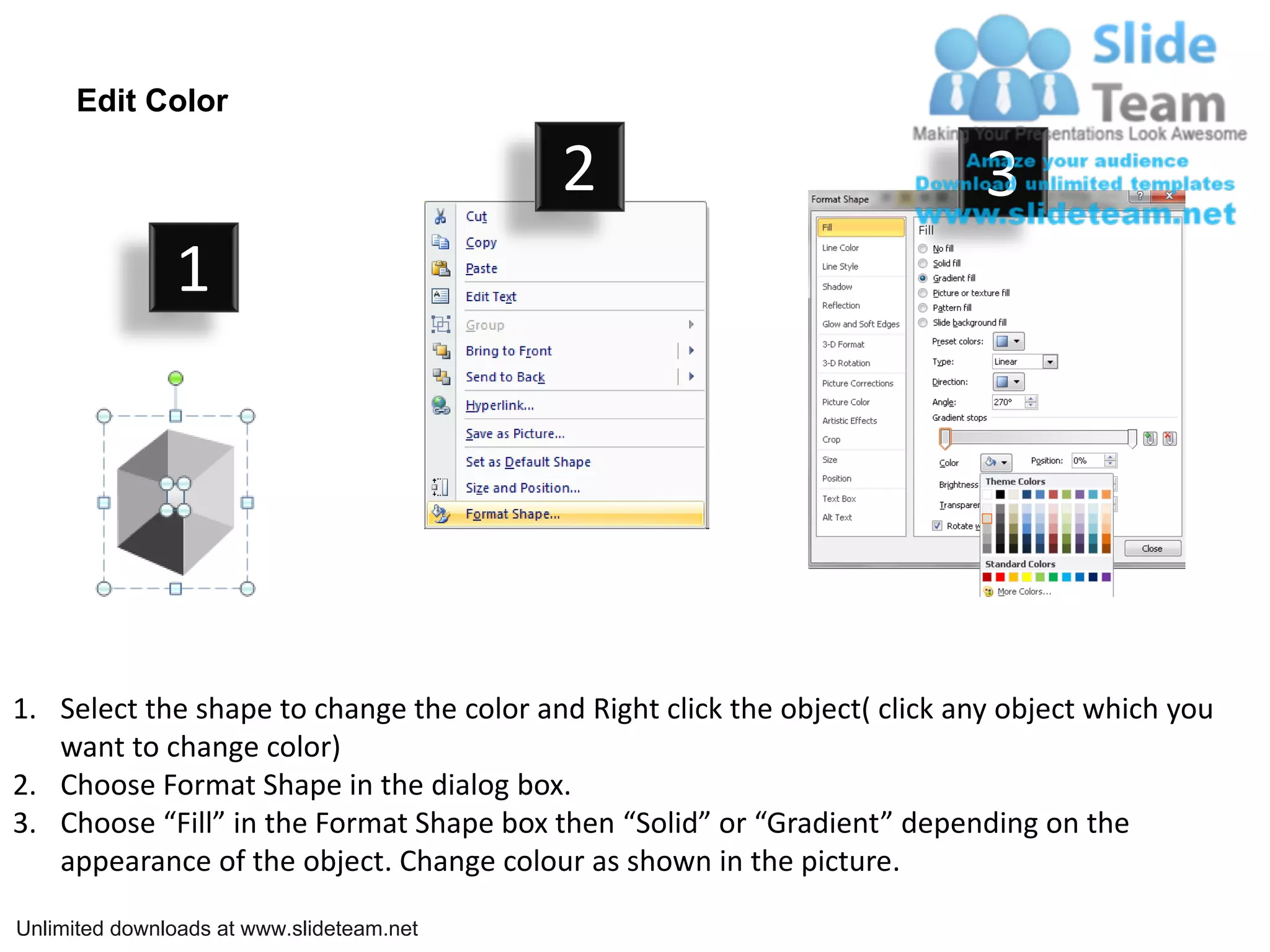How to create built 3 d cubes stacked in semicircle powerpoint slides ...